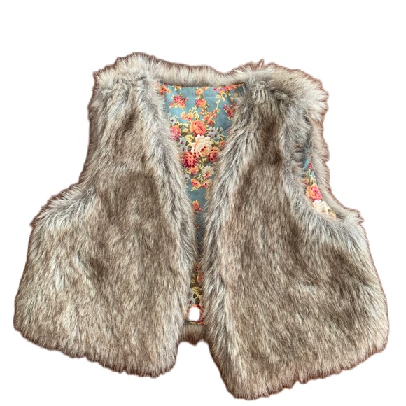 OshKosh B'gosh | Jackets & Coats | Oshkosh Bgosh Toddler Girls Faux Fur Fashion Vest With Floral ...